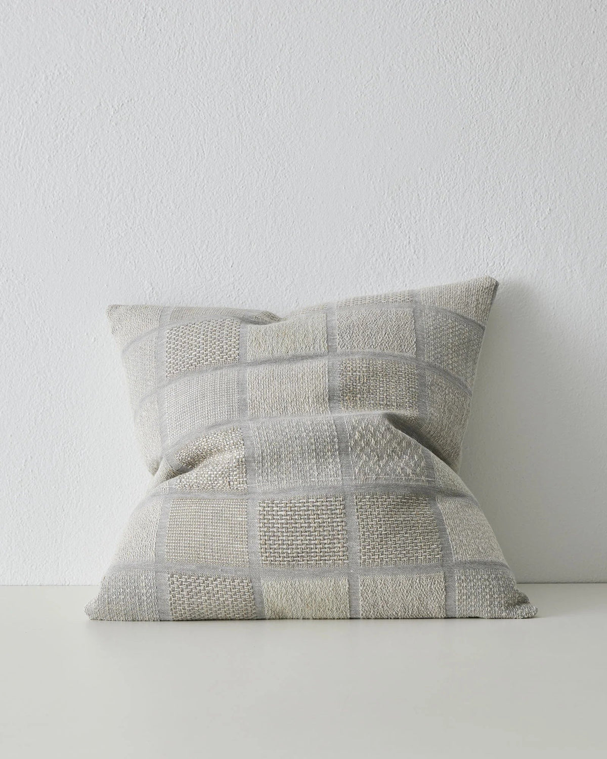 Soft Blue Check Patterned Cushion - Bodrum Mist by Weave– Ink & Brayer ...